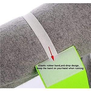 Wendy Mall 4Pcs Colorful Football Soccer Player Sport Flexible Sports Adjustable Bands Captain Armband for Kids and Youth (Green)