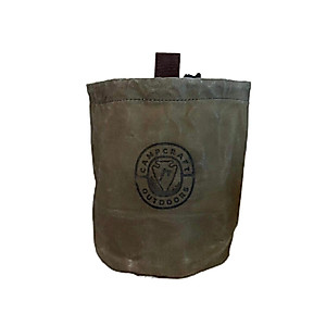 4QT Bushcraft Cookware Bag | Waxed Canvas Bush Pot Bag | Camp Kettle Bag | Outdoor Cooking Kit | Coffee Pot Bag | Foragers Belt Bag (2QT Bushpot Bag)