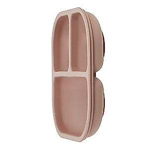 PandaEar Suction Plates for Baby, 3 Pack Silicone Plates & Spoons for Baby Toddlers Infant Kids, Divided Toddler Suction Plate Baby Dish Set, Non-Slip, Non-Toxic, BPA Free