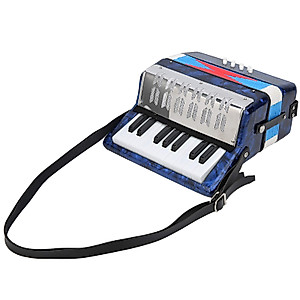 Kids Accordion, 17 Keys Button Accordion Musical Instrument for Children or Amateur Performance, Convenient and Lightweight in Use.()