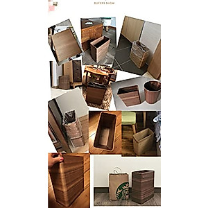 RZM Wood Trash Can Wastebasket,Household Bathroom Living Room Rectangular Trash Bin,Narrow Space Garbage Can with Swing Lid (Color : B, Size : 26.5x13x30cm(10x5x12inch))