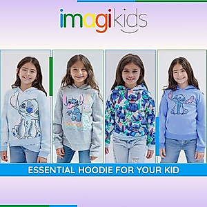 Disney Lilo & Stitch Little Girls Fleece Pullover Hoodie Blue 6