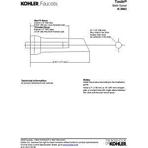 Kohler K-3962-BN Toobi Bath Spout, Vibrant Brushed Nickel