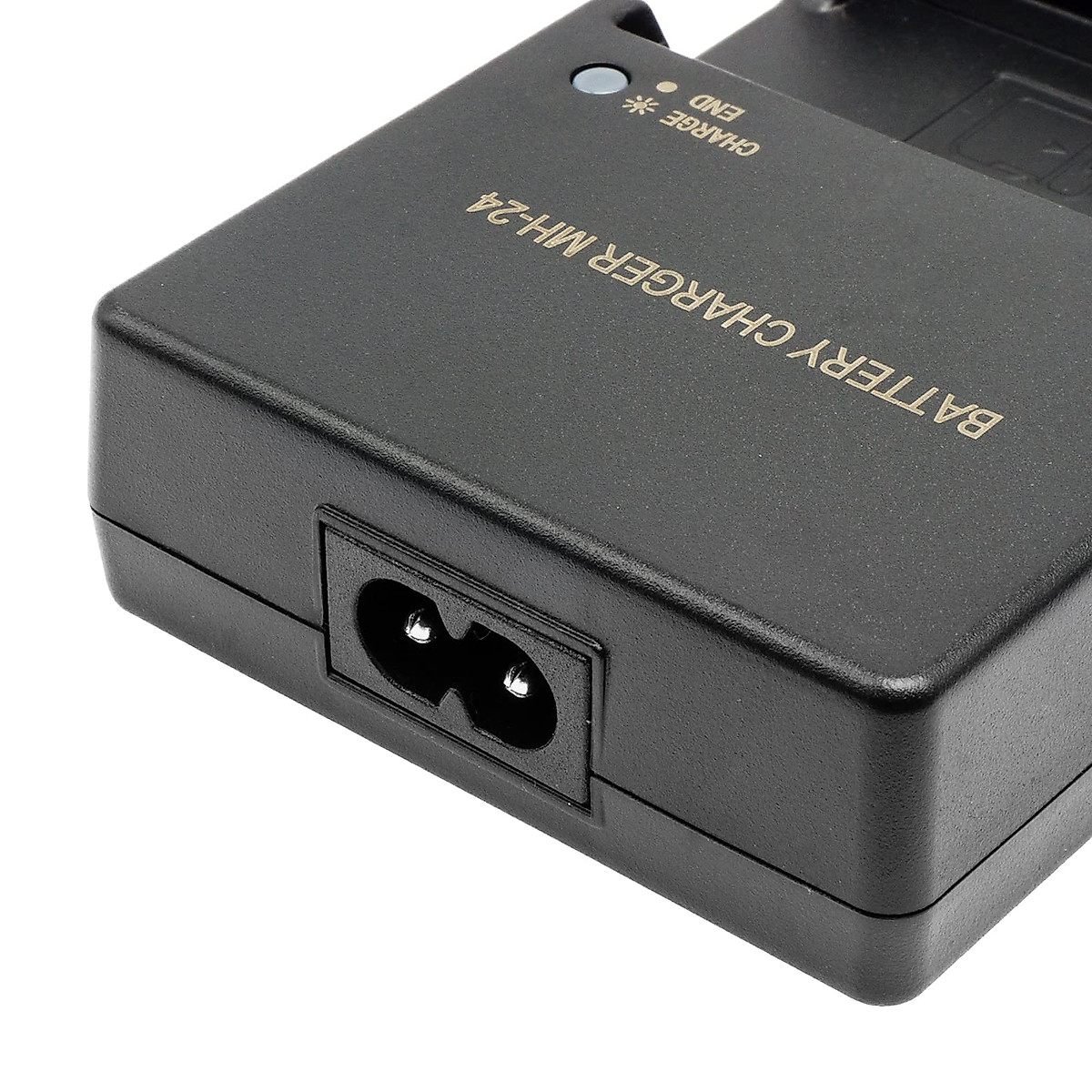 MH-24 Quick Battery Charger Compatible with EN-EL14 EN-EL14A Battery for Nikon D5100 D5200 D5300 D5500 D5600 D3100 D3200 D3300 D3400 D3500 Df Coolpix P7000 Digital SLR Cameras Power Supply