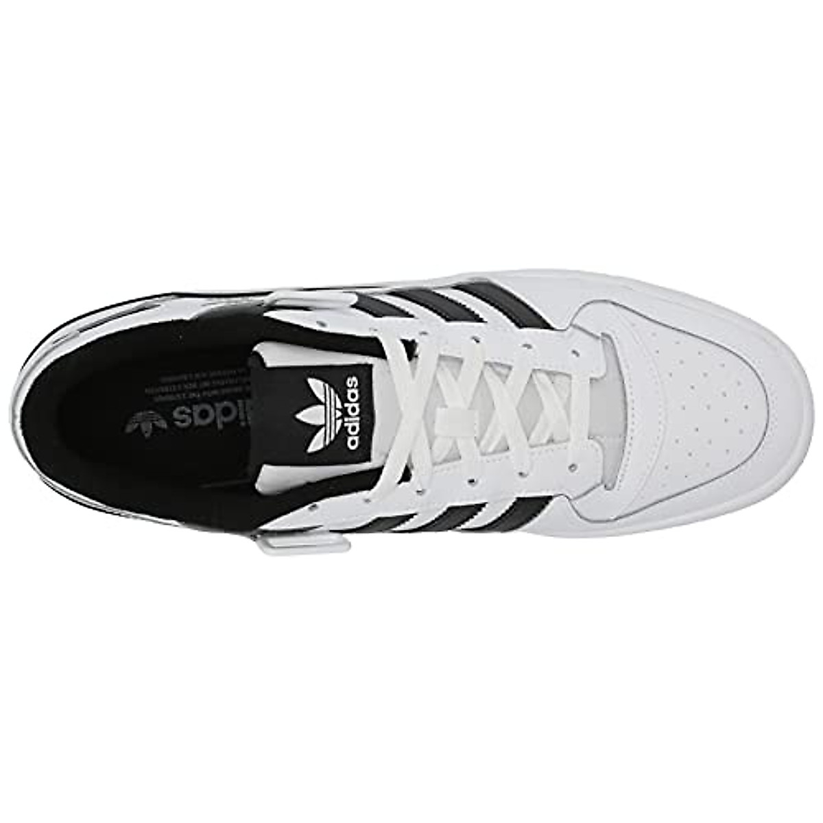 adidas Originals Men's Forum Low Sneaker, White/White/Black, 10.5