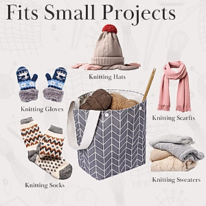 TOGETRUE Yarn Bag, Stylish Knitting Crochet Bag, Yarn Storage Tote Bag Organizer, Crochet Bag for Crocheting Project, Knitting Wrist Bag for Holding Yarn, Skien Balls and Crochet Accessories