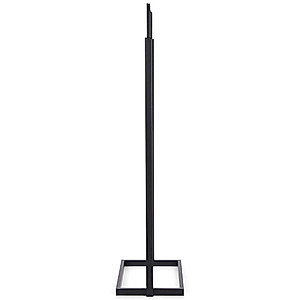 Sign Holder Stand for Floor with Top-loading Design, Includes 2 Non-glare Lenses for Double-sided Presentations, Poster Frame Display Fixture for 22" x 28" Graphics, Black, Aluminum