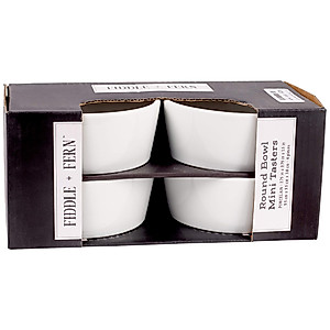 Home Essentials 15239 Fiddle and Fern Round Mini Taster Bowls, Set of 4, 4-inch Diameter