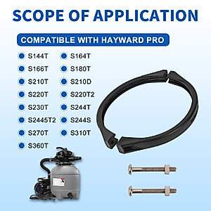 ChangTa GMX600NM Noryl Flange Valve Clamp Replacement for Hayward S144T Pro Series Pool Sand Filter
