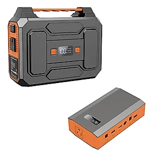 Mini Power Station 100W/146Wh and 65W/88.8Wh Portable AC Power Laptop Charger, ZeroKor Portable Power Station Bundle with AC Outlets for Home Use Camping RV Travel Emergency VanLife