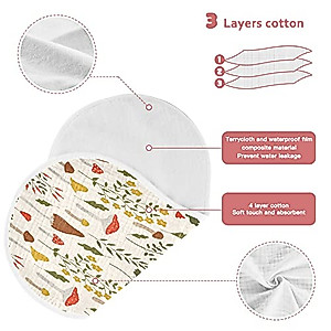 Kigai Colorful Mushroom Baby Burp Cloths Extra Soft and Absorbent Burping Rags Cotton Burping Clothes Baby Washcloths for Newborn Boys Girls - 2 Pack