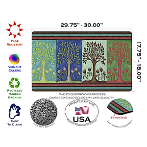 Toland Home Garden 800002 Seasons Spring Summer Door Mat 18x30 Inch Fall Winter Outdoor Doormat for Entryway Indoor Entrance