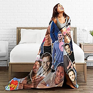 Blanket Bradley Cooper Soft and Comfortable Warm Fleece Blanket for Sofa,Office Bed car Camp Couch Cozy Plush Throw Blankets Beach Blankets