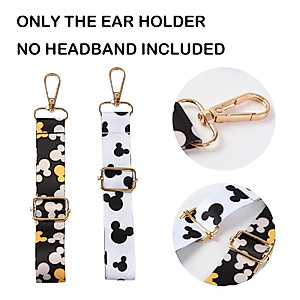 2Pcs Mouse Ear Holder for Backpack Bag Headband Holder Lanyard Strap Keychain Trip Accessories Hanging Display Decor Organizer Short