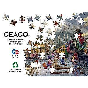 Ceaco - Thomas Kinkade - Disney - Holiday - Candy Cane Express - 1000 Piece Jigsaw Puzzle