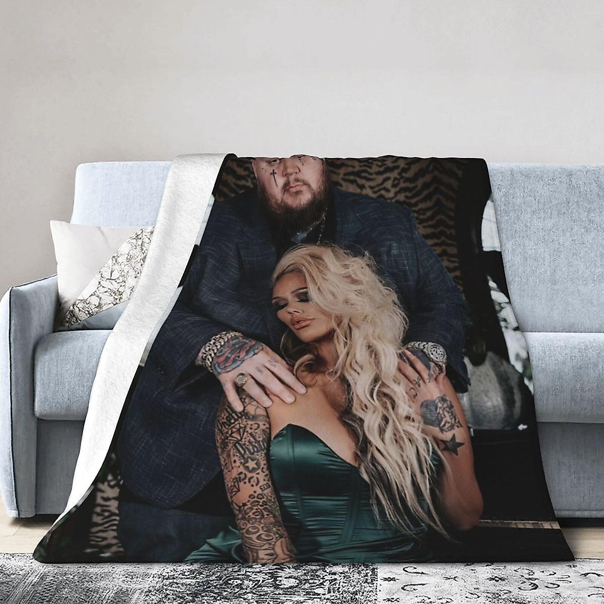 Jellys Music Rolls Blanket Flannel Fleece Blanket Ultra Soft Lightweight Throw Blanket for Bed Couch Living Room 50"x40"