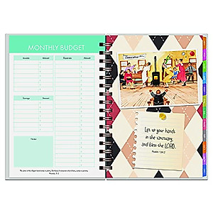 African American Expressions 2023 Dated Planners – Hardcover Weekly & Monthly Planner Celebrating Black Culture & History, 12 tabs, Twin-Wire Binding, Snap Button Closure – Too Blessed to be Stressed