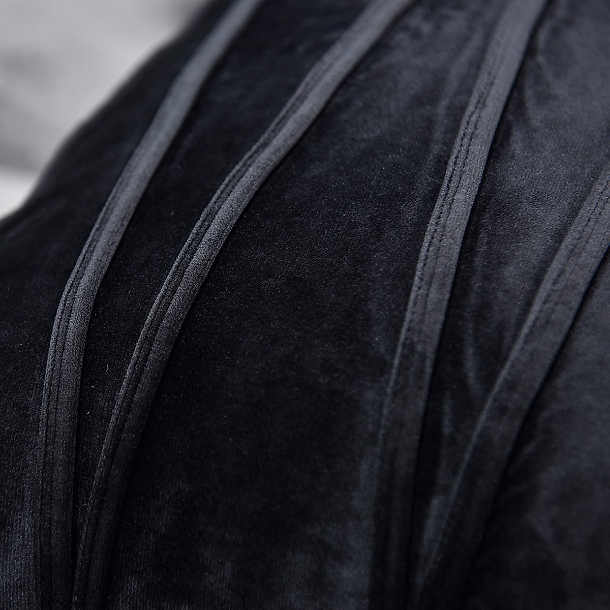 NianEr Decorative Plush Velvet Throw Pillow Covers Sofa Accent Couch Pillows Set of 2 for Bed Living Room Square Pillow Cases 18X18 Black