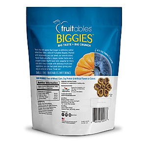 Fruitables Biggies Dog Treats 4 Flavor Variety Pack of 16oz Bags, 4 Bags Total