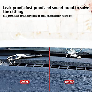 AUCELI Car Dashboard Seal Strip, Auto Windshield Rubber Trim Stripping, Vehicle Dustproof Sound Insulation Slit Strip, Universal Self Adhesive Automotive Weather Steal for Most Car
