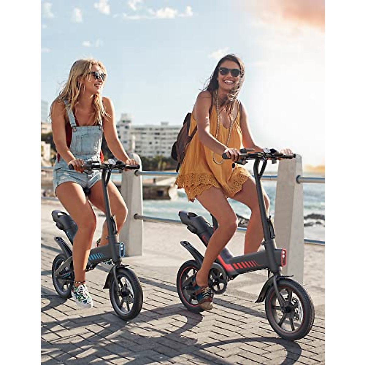 Sailnovo Electric Bicycle, 14'' Electric Bike for Adults and Teenagers with 18.6MPH Waterproof Folding Electric Bike with Removable 36V 10.4Ah Lithium-Ion Battery Throttle & Pedal Assist
