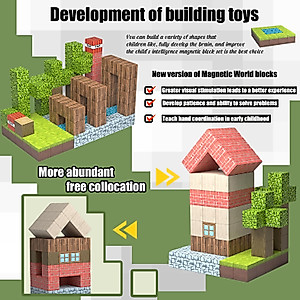 154pcs,Magnetic Building Blocks,Gifts for 3+ Children, Fidget Cubes Construction Toys,STEM Montessori Sensory Toys for Toddlers Gifts for 3+ Years Old Girls Boys