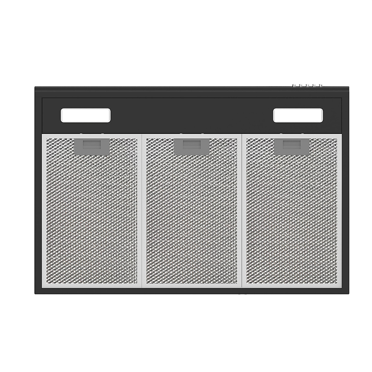 CIARRA Black Range Hood 30 inch Under Cabinet Ductless Range Hood Vent for Kitchen with Anti-fingerprint Design, 3 Speed Exhaust Fan