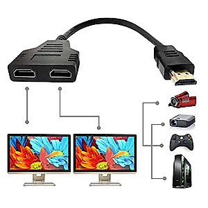 HDMI Splitter Cable 1 In 2 Out - Connect 2 TVs (1080p)