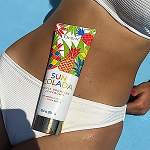 Onyx Suncolada Triple Bronzing Pineapple Tanning Bed Lotion - Indoor & Outdoor Bronzing with Natural Fruit Extracts, Hydrating, Moisturizing, Anti-Aging, Indoor Tanning Lotion with Bronzer