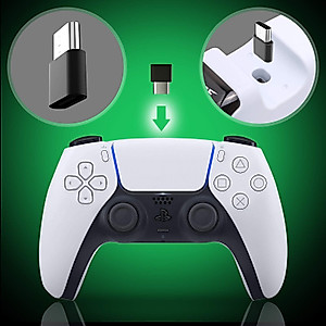 PS5 Charging Station, PS5 Accessories for Dual Controllers with USB C Cable and LED Indicator (Gray)