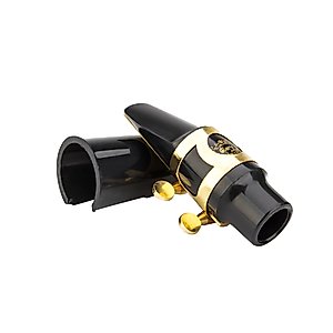 Glory Alto Saxophone Mouthpiece Kit with Ligature,one reed and Plastic Cap-Gold