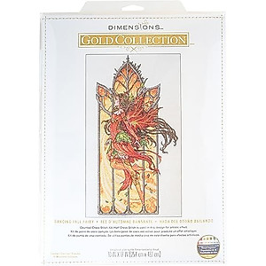 Dimensions Dancing Fall Fairy Counted Cross Stitch Kit, Multicolor 7 Piece