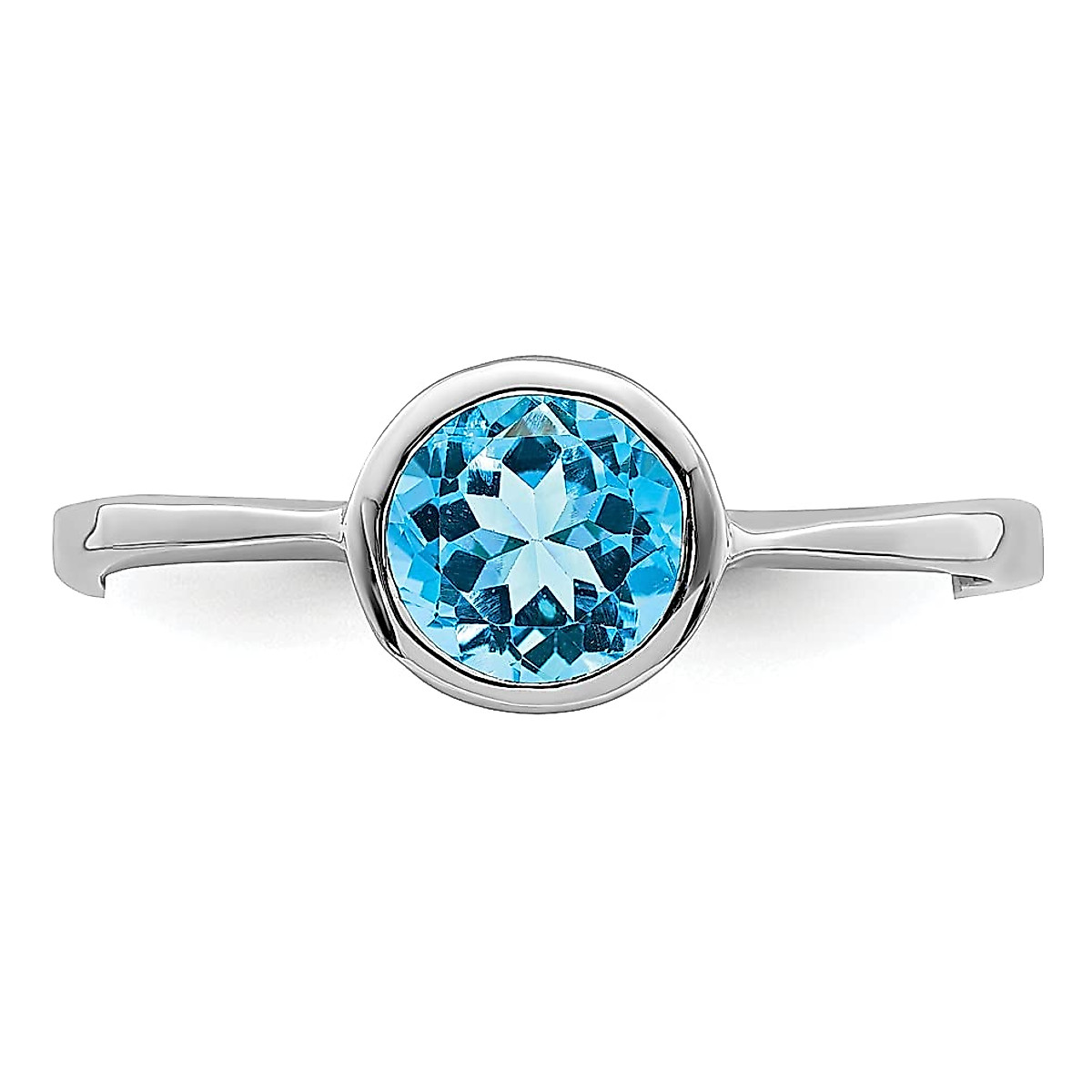 925 Sterling Silver Blue Topaz Ring Gemstone Fine Jewelry For Women Gifts For Her