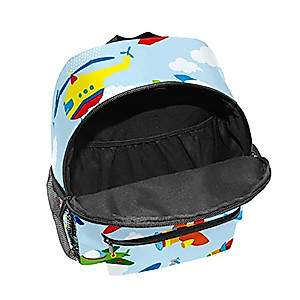 FCZ Kids School Bag Girls Boys Preschool Toddler Backpack for Boy Girl Lightweight Shoulder Book Bag for Kids Perfect Back Pack for Toddler to Kindergarten Cute Airplane