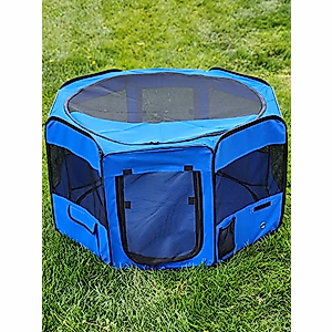 Portable Pet Playpen 45 * 45 * 22" Premium Large Size Puppy Kennel - Best for Small and Medium Size Dogs and Cats - Simple Folding Design for Easy Storage