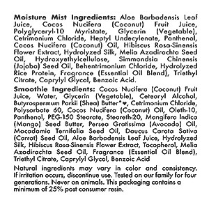 SheaMoisture Bundle Styling Cream Curly, Frizzy Hair Coconut & Hibiscus Curling Cream for Natural Hair 12oz, 8oz, Transparent