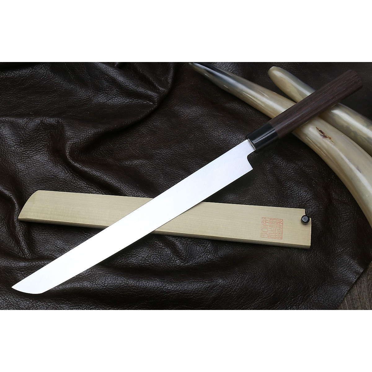 Yoshihiro Hongasumi White Steel Sakimaru Takobiki Sushi Sashimi Japanese Knife (11.8'' (300mm))
