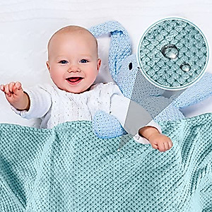 4 Pack Baby Fuzzy Blanket 30" x 40" Fluffy Waffle Flannel Fleece Baby Blanket for Newborn Infant Baby Receiving Blanket for Crib Stroller Travel Decorative (Light Blue, Pink, Beige, Gray)