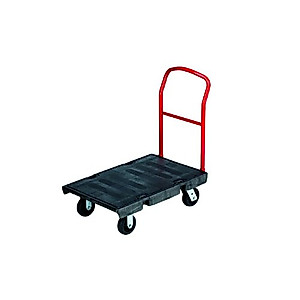 Rubbermaid Commercial Products Heavy Duty Platform Truck, 6" TPR Casters, 1000 lb. Capacity, Black, for Warehouse/Garage/Cleaning/Manufacturing
