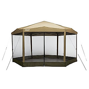 Coleman Back Home Screen Canopy Tent with Instant Setup, Outdoor Gazebo for Bug-Free Lounging, Shelter Fits Over Picnic Tables for Parties, Events, Tailgating, Picnics, & More