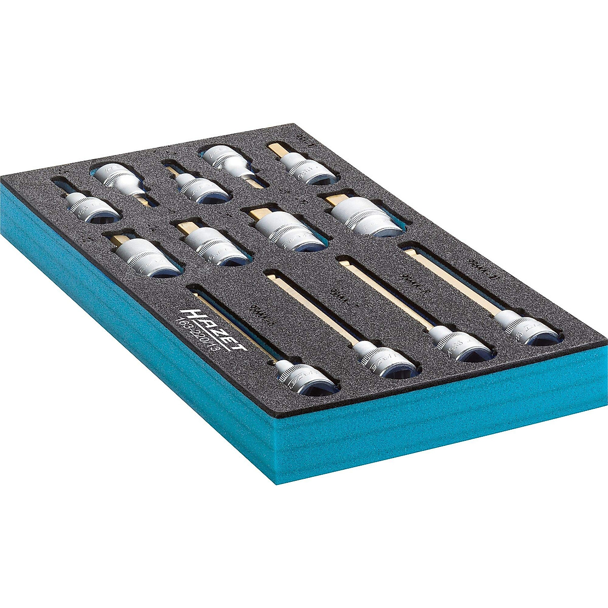 HAZET 163-220/13 Hexagon Profile Screwdriver Socket Set - CVD-Tin Coated