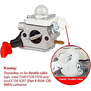 HUZTL FS 56RC Carburetor Air Fuel Filter Line Kit for Stihl C1M-S267A FS56RC FS40C FS50C FS56C FC56C FS70C Trimmer Weed Eater Carb