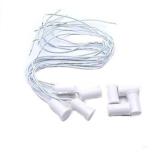 bnafes Recessed Security Alarm Contacts Door Window Sensor Magnetic Reed Switch White 4Pcs