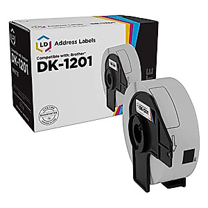 LD Compatible Address Label Replacements for Brother DK-1201 - 1.1 in x 3.5 in (White, 400 Count)