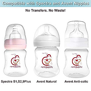 Nenesupply 9oz Wide Neck Breast Pump Bottles Use as Bottles for Pumping with Spectra S1 Spectra S2 9 Plus Breast Pumps. Pump Bottles for Spectra Pump. Breastmilk Storage and Collection Bottles