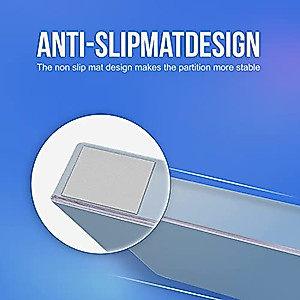 Maxoli – Pack of 6 Clear Acrylic Shelf Dividers, Closets Shelf and Closet Separator for Organization in Bedroom, Kitchen and Office Shelves Plastic Shelve Divider for Closet Organizer.