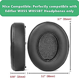 TaiZiChangQin Ear Pads Ear Cushions Earpads Replacement Compatible with Edifier W855 W855BT W-855 W-855BT W 855 855BT Headphone
