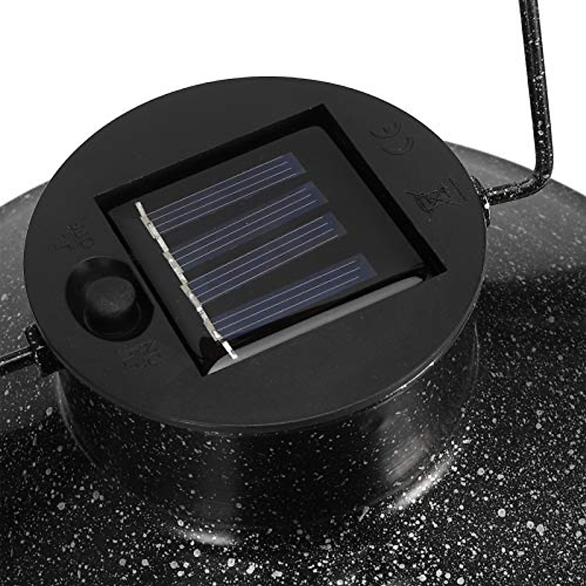 Iron Art Hollow Solar Hanging Light, Durable Outdoor Hanging Lamp, Solar Powered Weatherproof Waterproof for Home Decoration Gardens, Courtyards, Porches