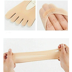 5 Pairs Sock Align Toe Socks for Bunion,Orthopedic Compression Socks,Projoint Antibunions Health Sock,Women Toe Socks No Show Low Cut Five Finger Socks (5Pairs-E)