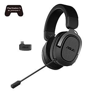 ASUS TUF Gaming H3 Wireless (2.4 GHz Wireless, Virtual 7.1 Surround Sound, Lightweight, Discord Certified Microphone, USB-C, Compatible with Laptop, Smartphones, Nintendo Switch and PlayStation 5)